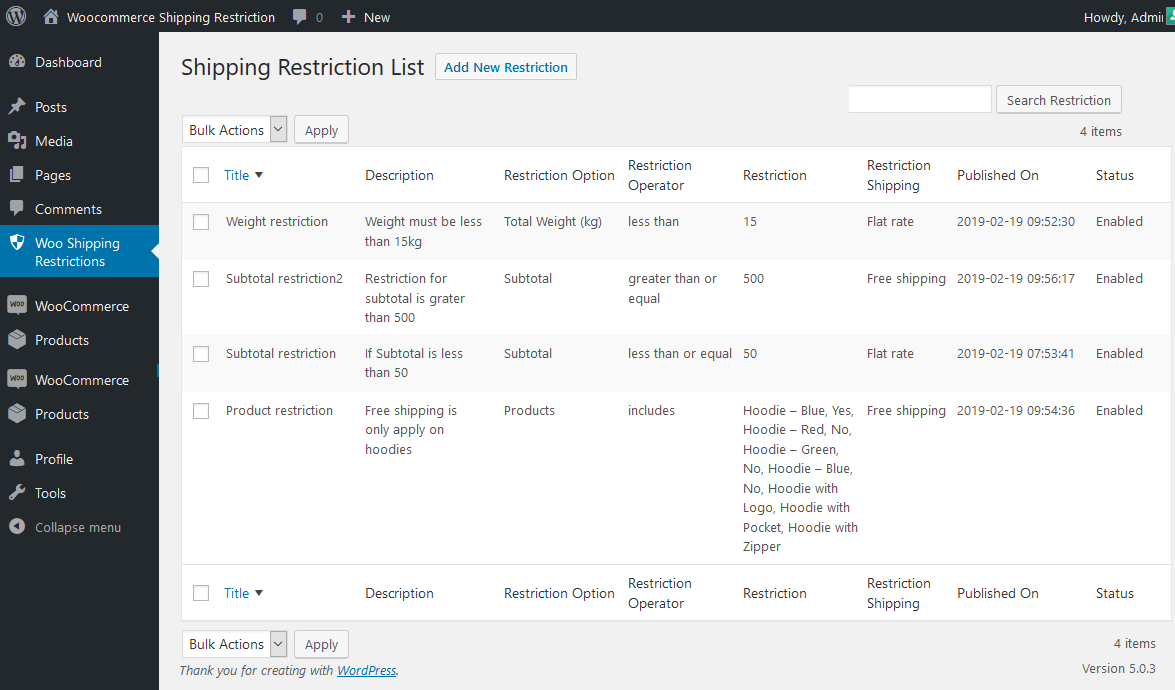 Shipping Restriction Plugin For Woocommerce By Webkul Codecanyon